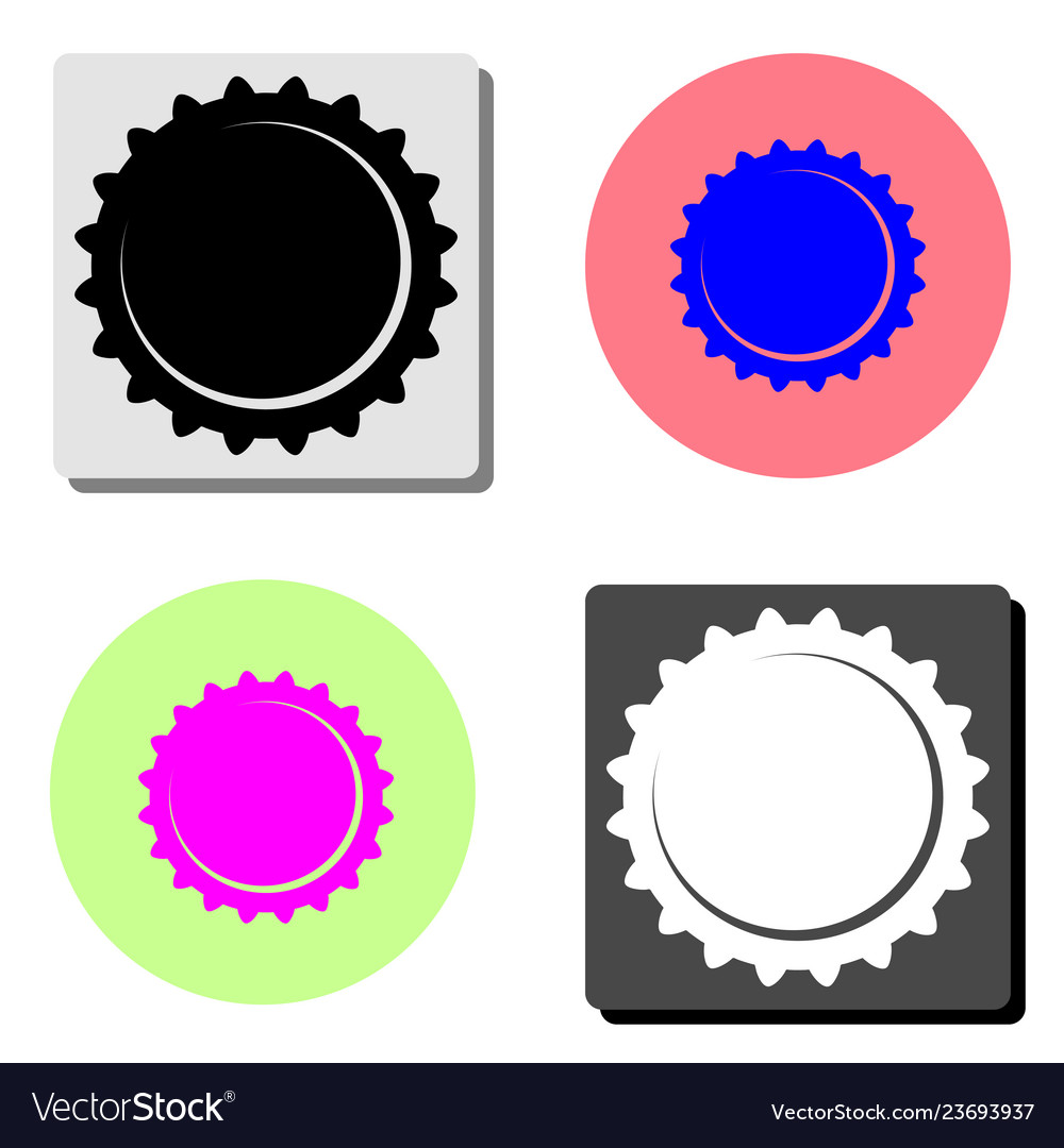 Cog settings flat icon Royalty Free Vector Image