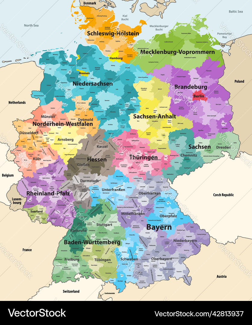 Maps Of Germany Detailed Map Of Germany In English High Detailed