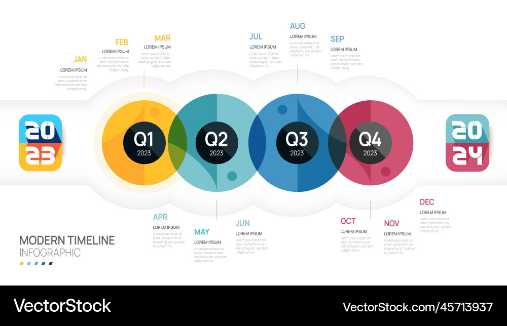 Infographic 2023 template for business modern Vector Image