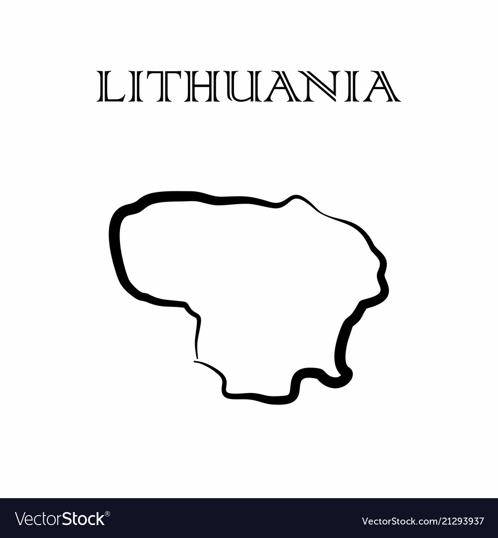 Lithuania map Royalty Free Vector Image - VectorStock