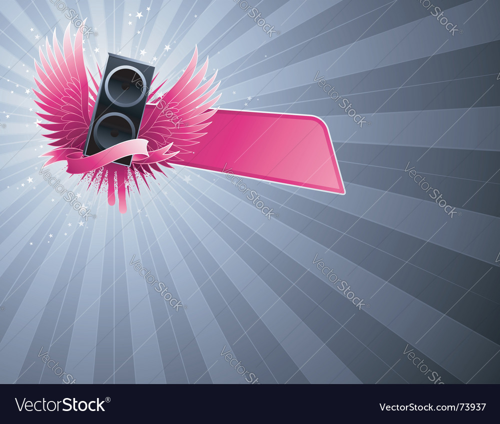 Loudspeaker party design Royalty Free Vector Image