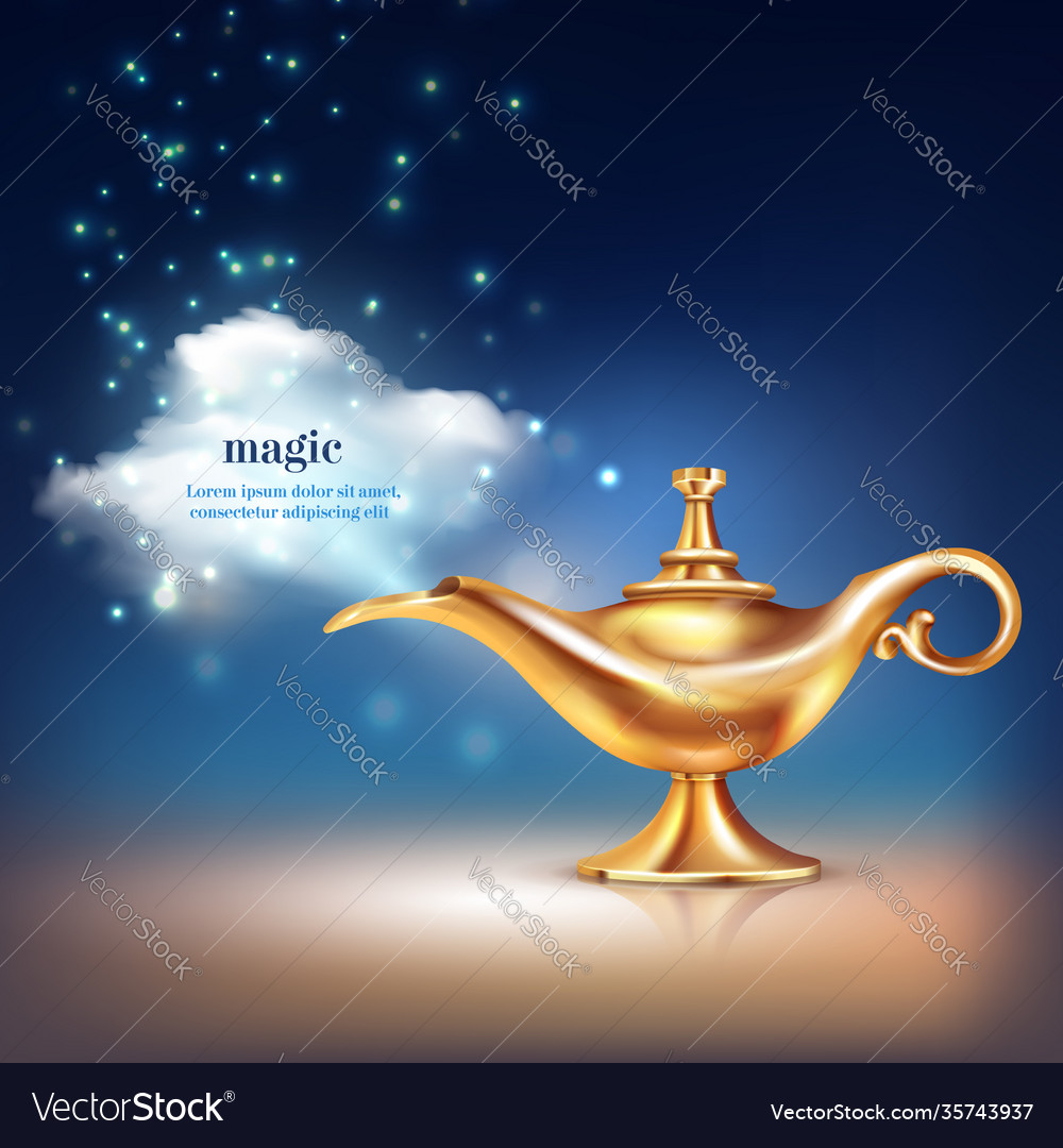 Magic vessel vapour composition Royalty Free Vector Image