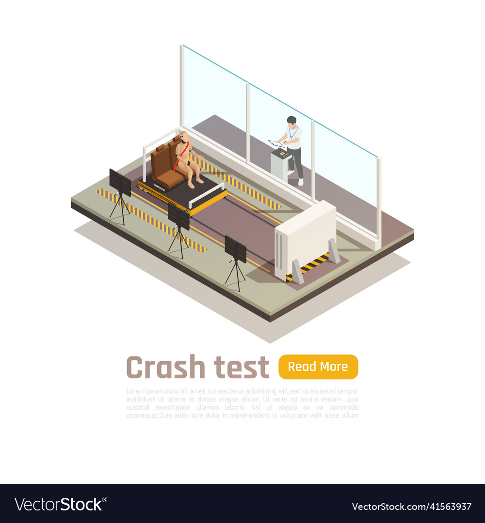 Safety test isometric composition Royalty Free Vector Image