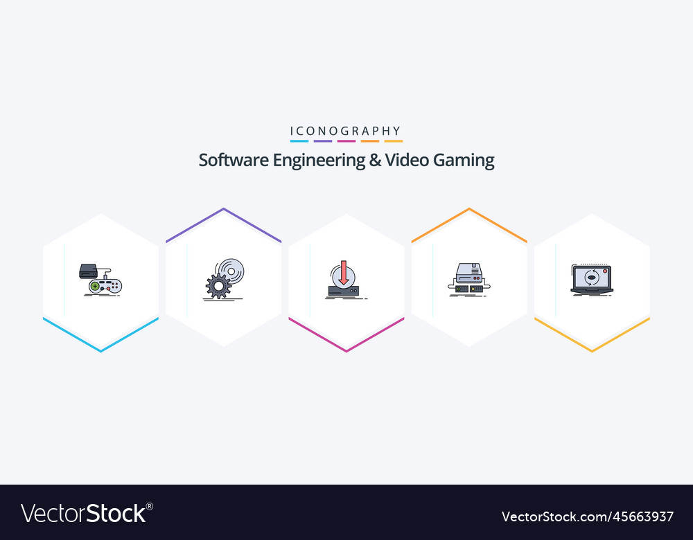Software engineering and video gaming 25 Vector Image