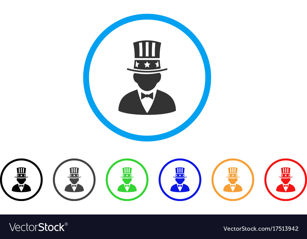 Capitalist rounded icon Royalty Free Vector Image