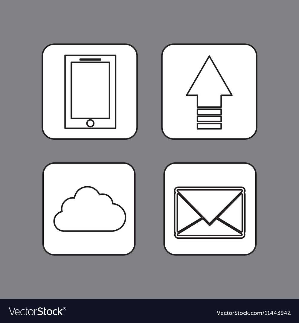 Cloud computing technology Royalty Free Vector Image
