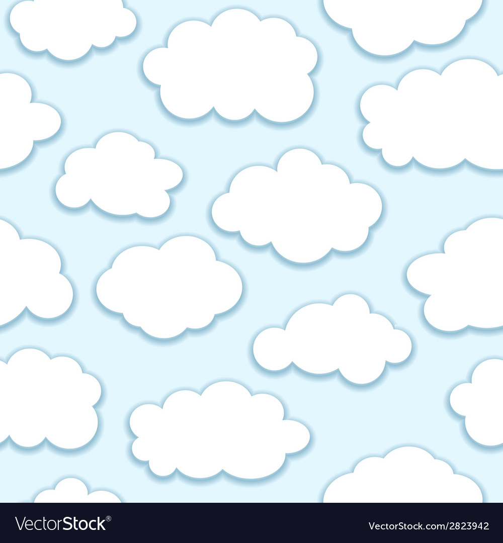 Clouds seamless pattern Royalty Free Vector Image
