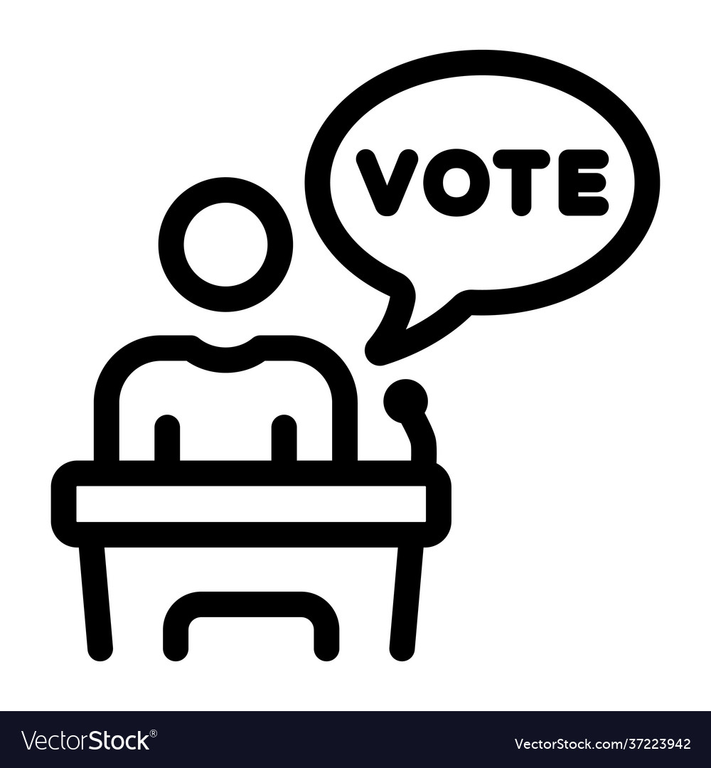 Election speech Royalty Free Vector Image - VectorStock