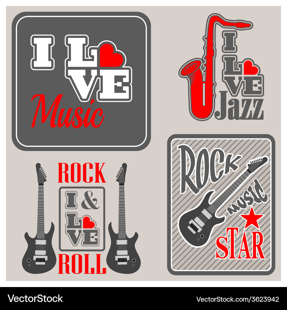 I love music Royalty Free Vector Image - VectorStock
