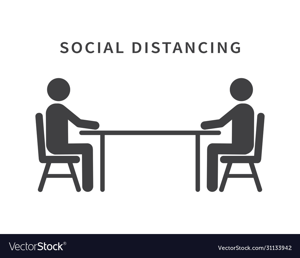 Social distancing keep 1-2 meter distance Vector Image Social distancing keep 1-2 meter distance Vector Image