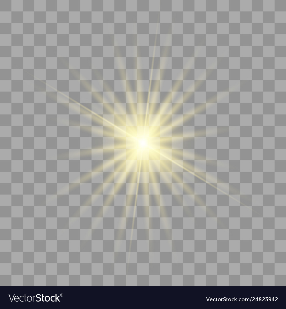 Star explodes on transparent background Royalty Free Vector