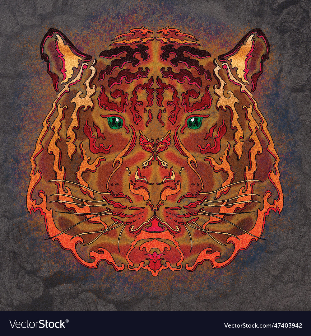 Tiger face Royalty Free Vector Image - VectorStock