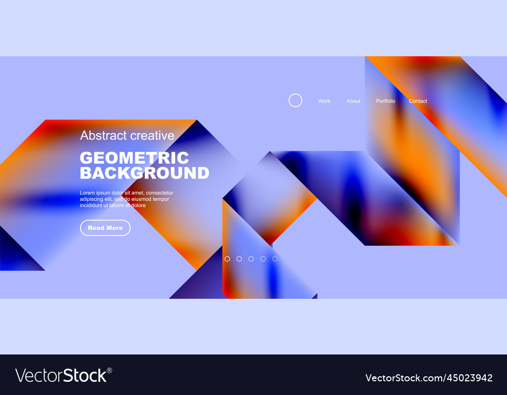 Triangles With Fluid Gradients Abstract Landing Vector Image