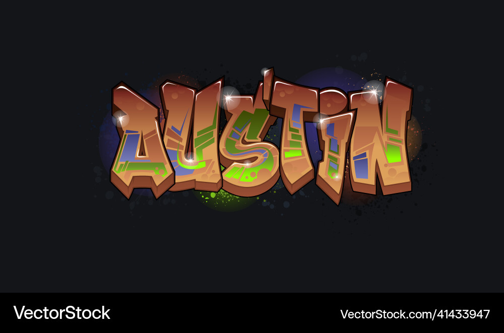 A cool genuine wildstyle graffiti art styled name Vector Image