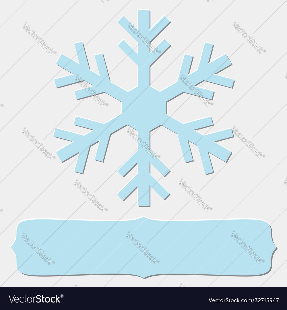 Blue snowflake frame Royalty Free Vector Image