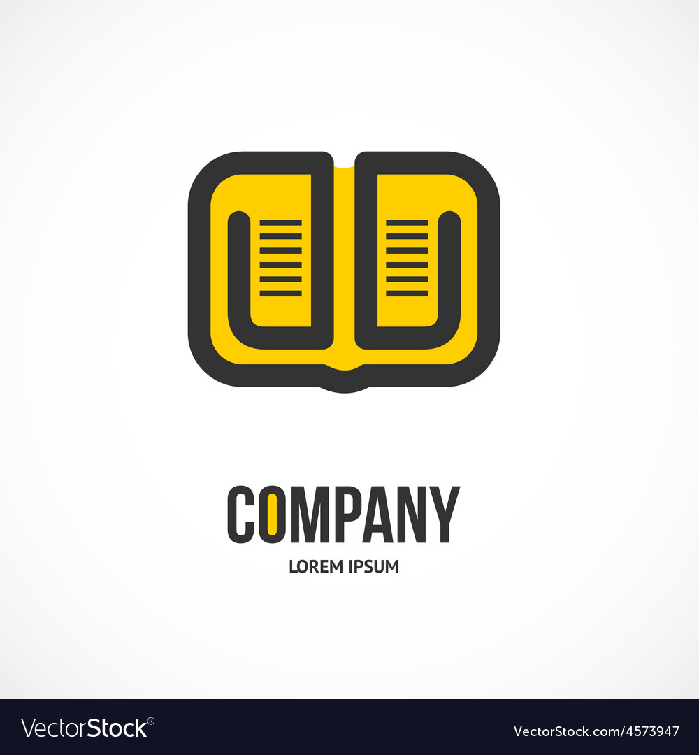 Book logo design Royalty Free Vector Image - VectorStock