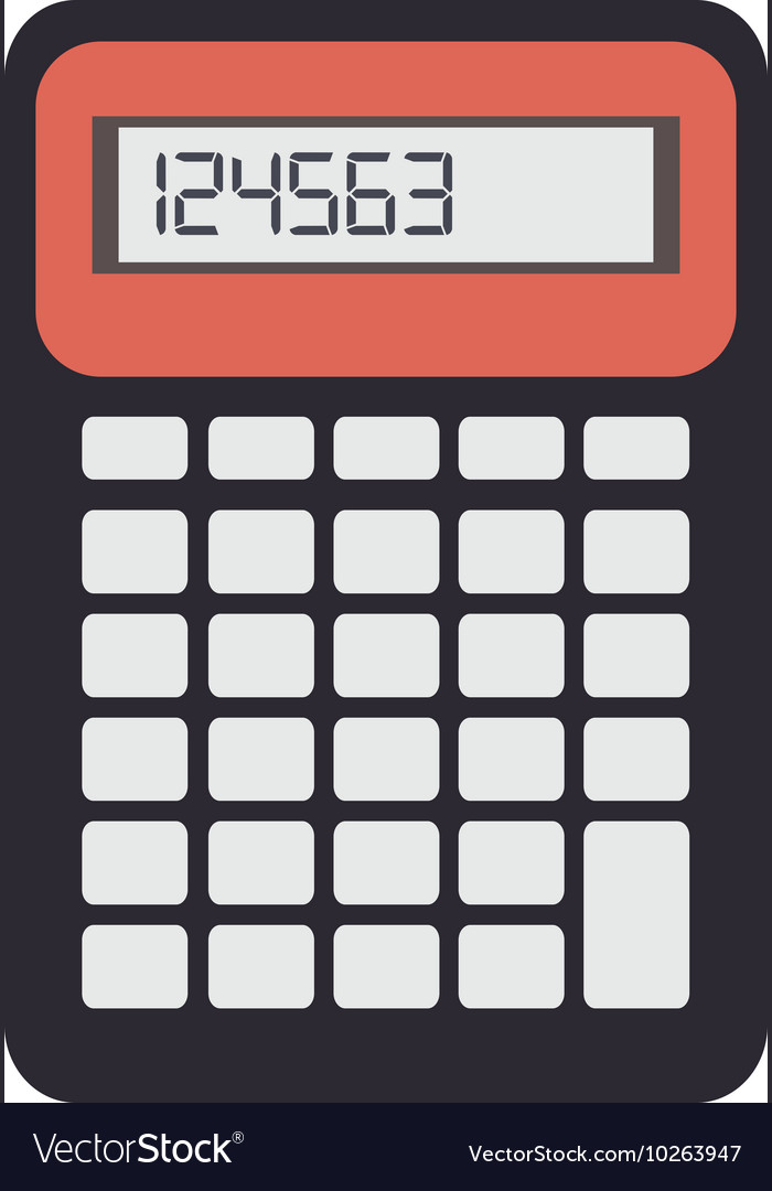 Calculator math numbers Royalty Free Vector Image