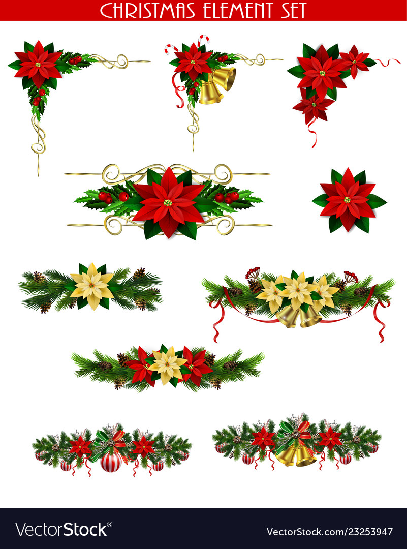 Christmas elements for your designs Royalty Free Vector