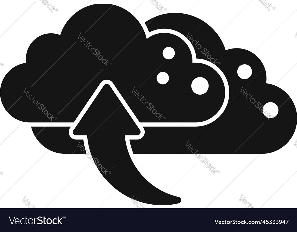 Cloud upload icon simple backup data Royalty Free Vector