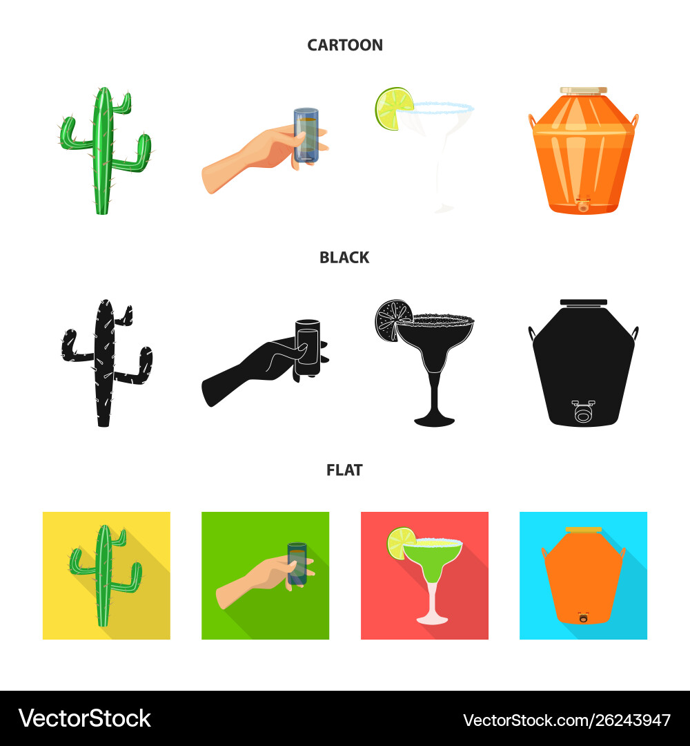 Design cafe and latin icon collection Royalty Free Vector