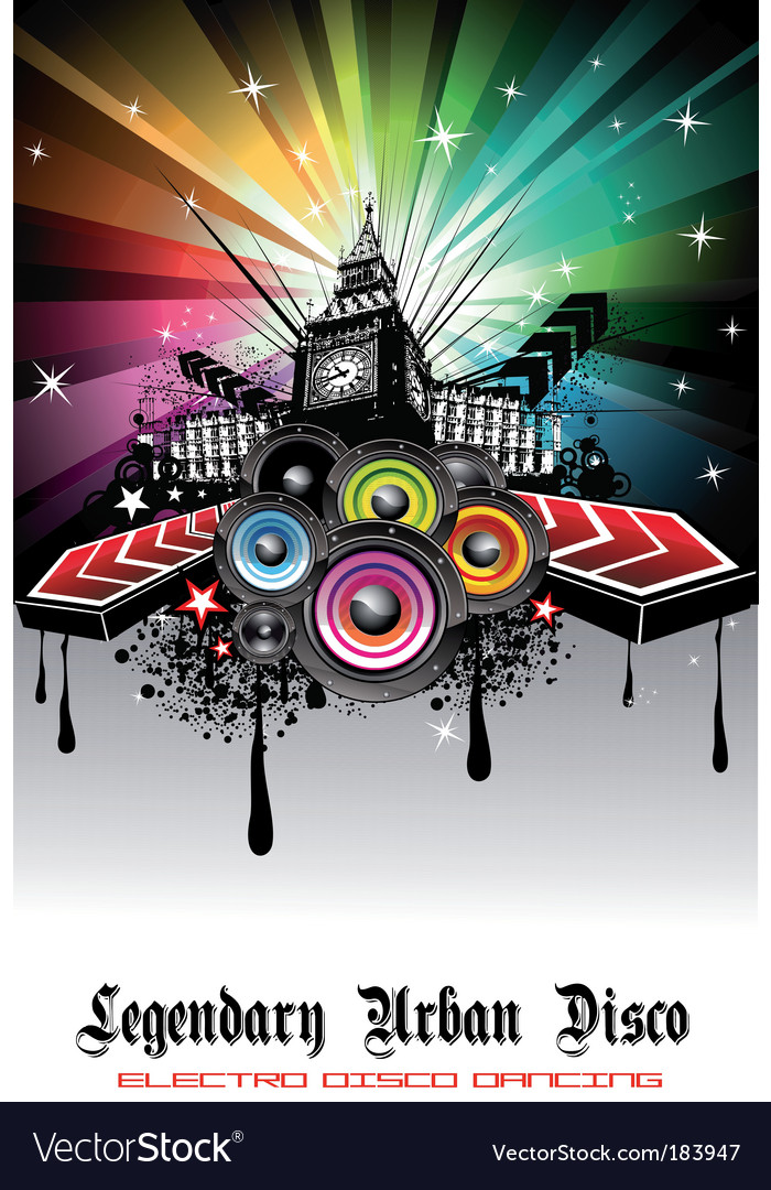 Disco background Royalty Free Vector Image - VectorStock