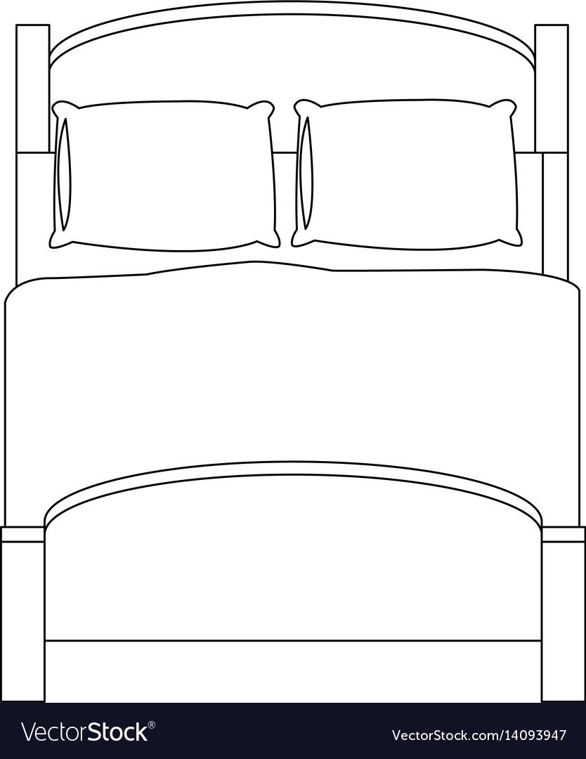Double bed icon Royalty Free Vector Image - VectorStock