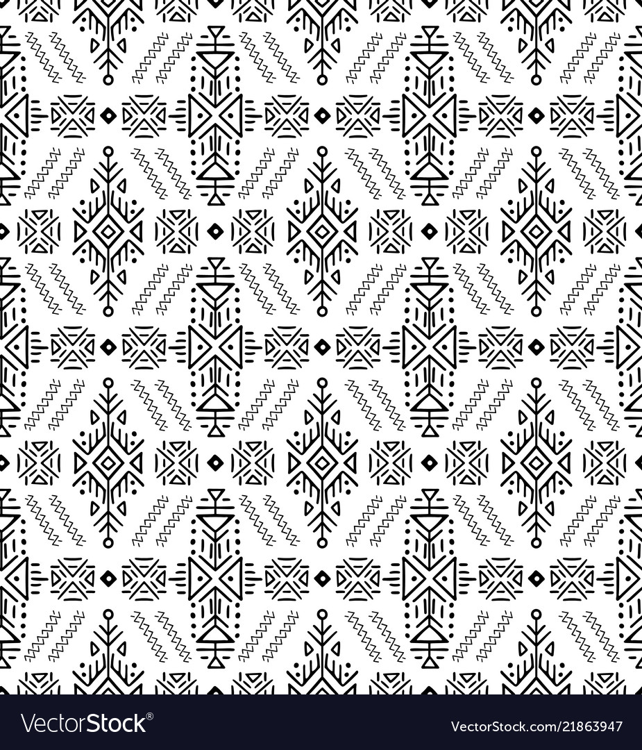 Ethnic style seamless pattern Royalty Free Vector Image
