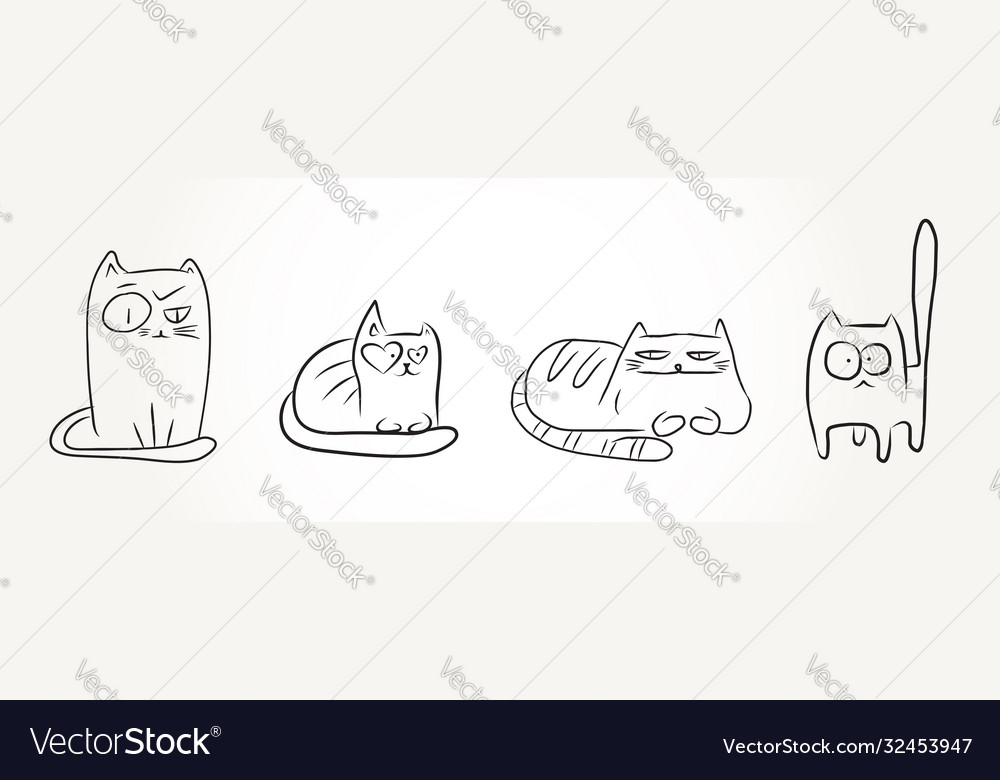 Funny cats Royalty Free Vector Image - VectorStock