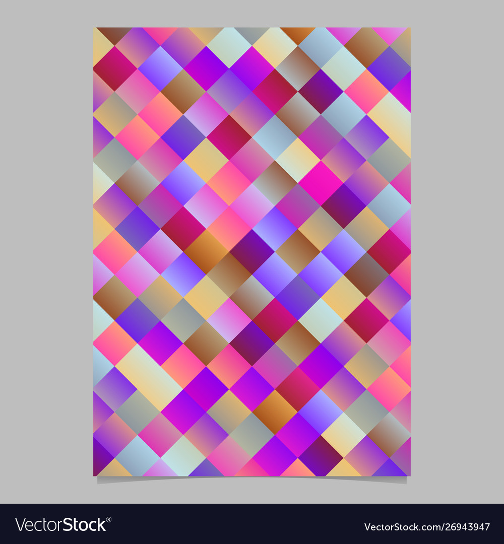 Gradient abstract diagonal square pattern page Vector Image