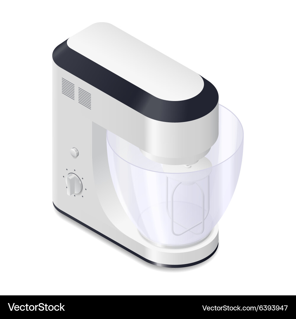 Kitchen mixer detailed isometric icon Royalty Free Vector