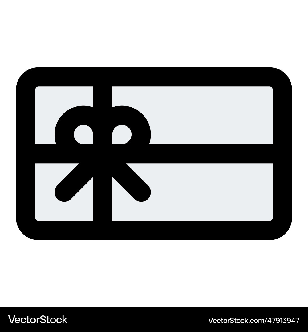 Redeemable gift card used for sending presents Vector Image