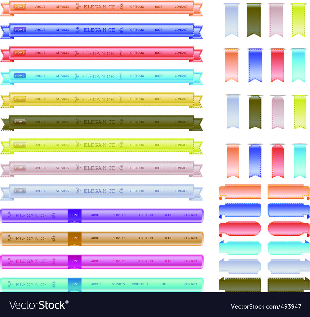 Retro ribbons Royalty Free Vector Image - VectorStock