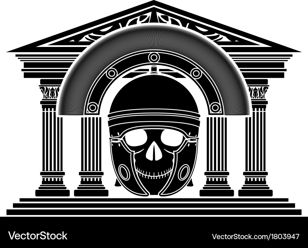Skull of roman centurion Royalty Free Vector Image