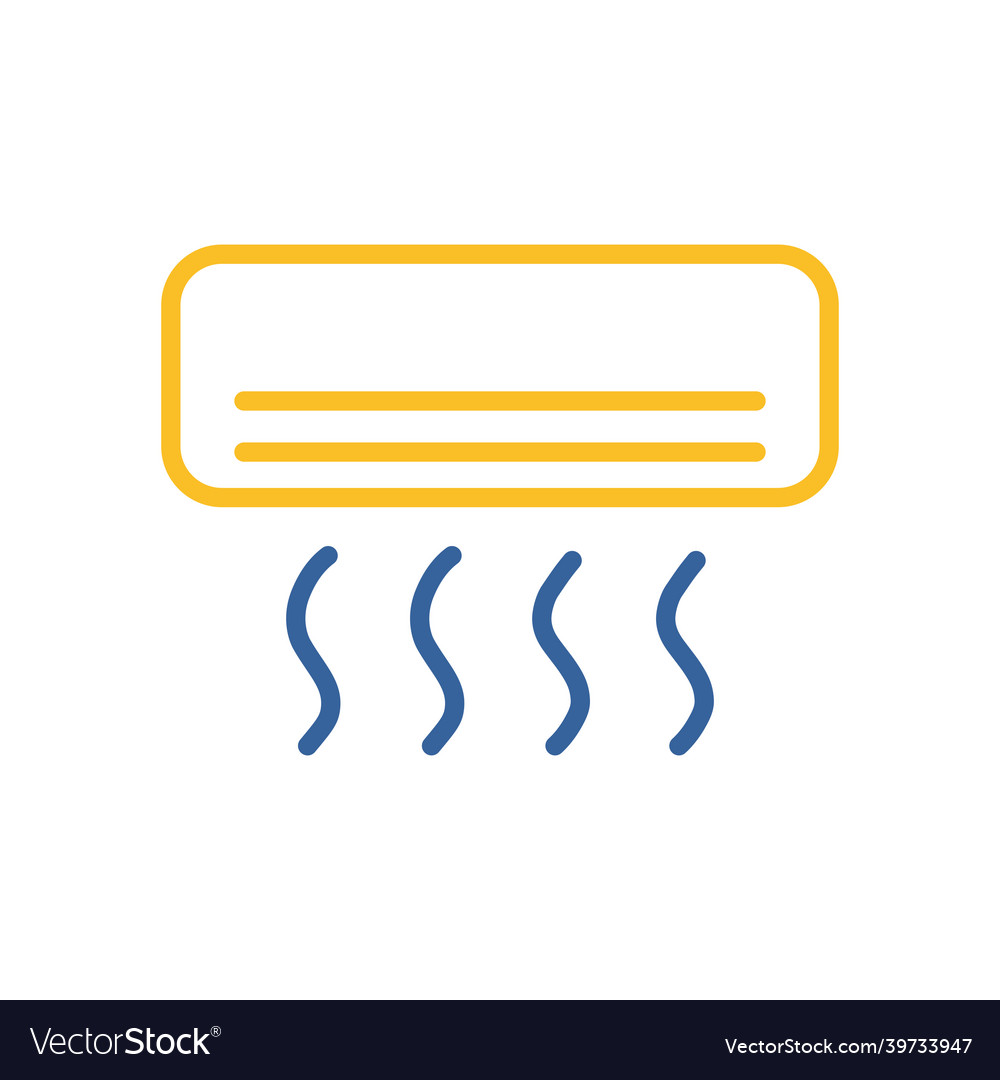 Split-system air conditioner isolated icon Vector Image