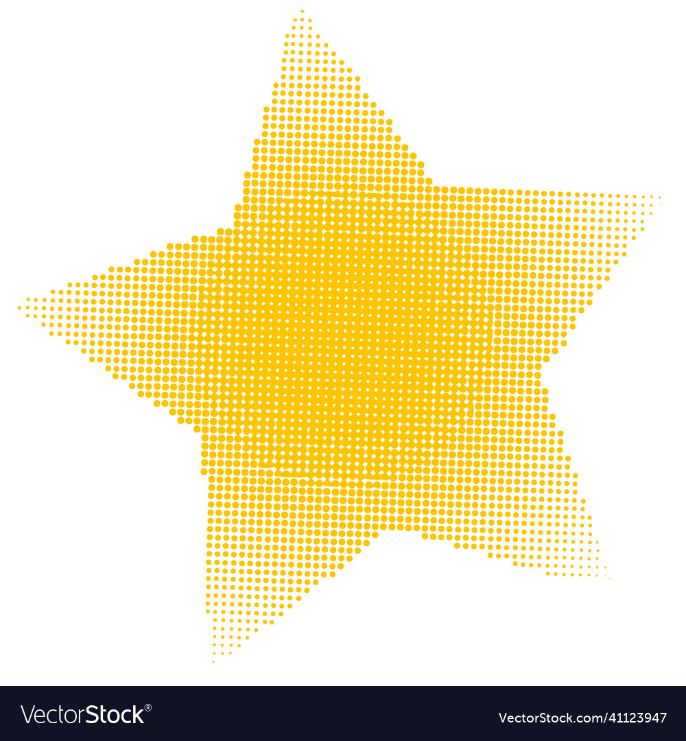 Star shape halftone background Royalty Free Vector Image