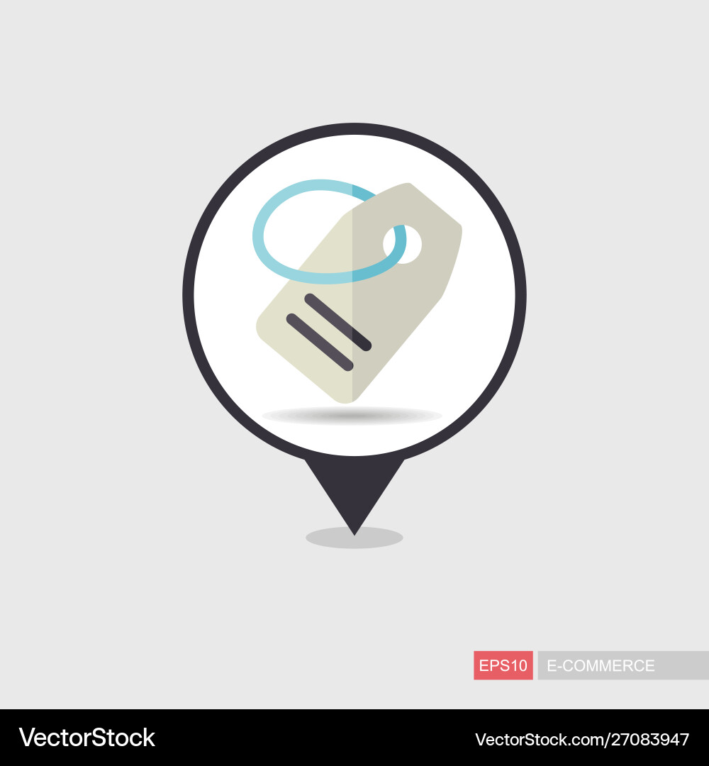 Tag pin map icon price label symbol Royalty Free Vector