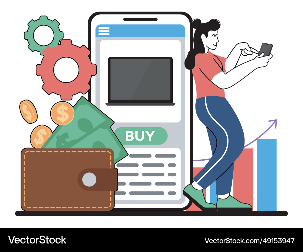 Woman who checks Royalty Free Vector Image - VectorStock