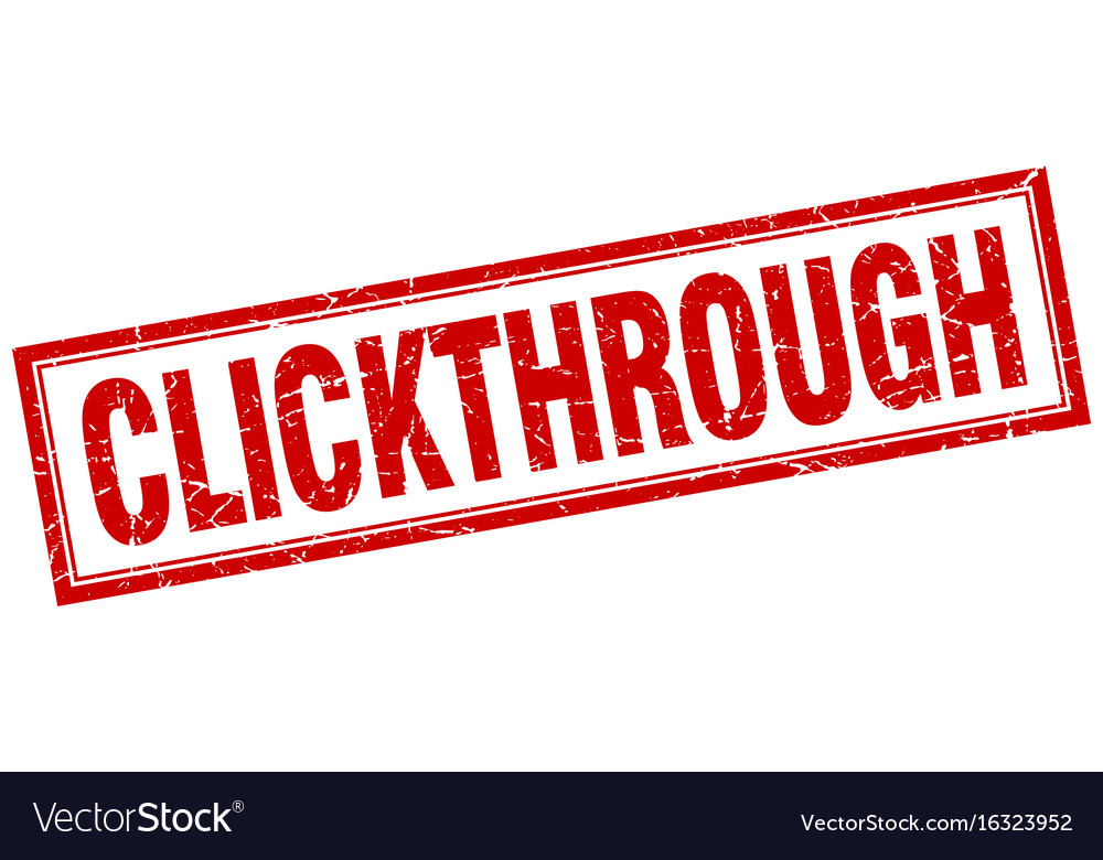 Clickthrough square stamp Royalty Free Vector Image