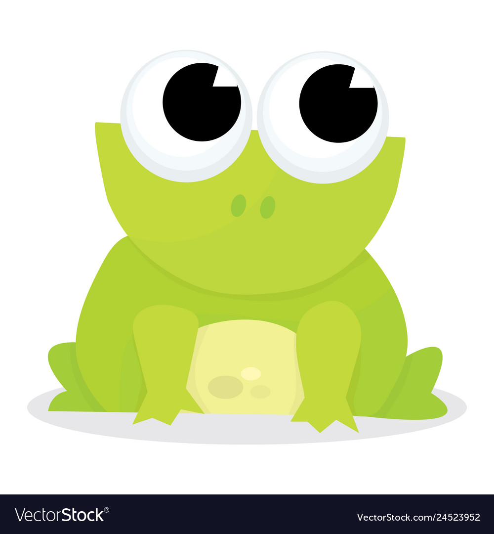 Green frog Royalty Free Vector Image - VectorStock