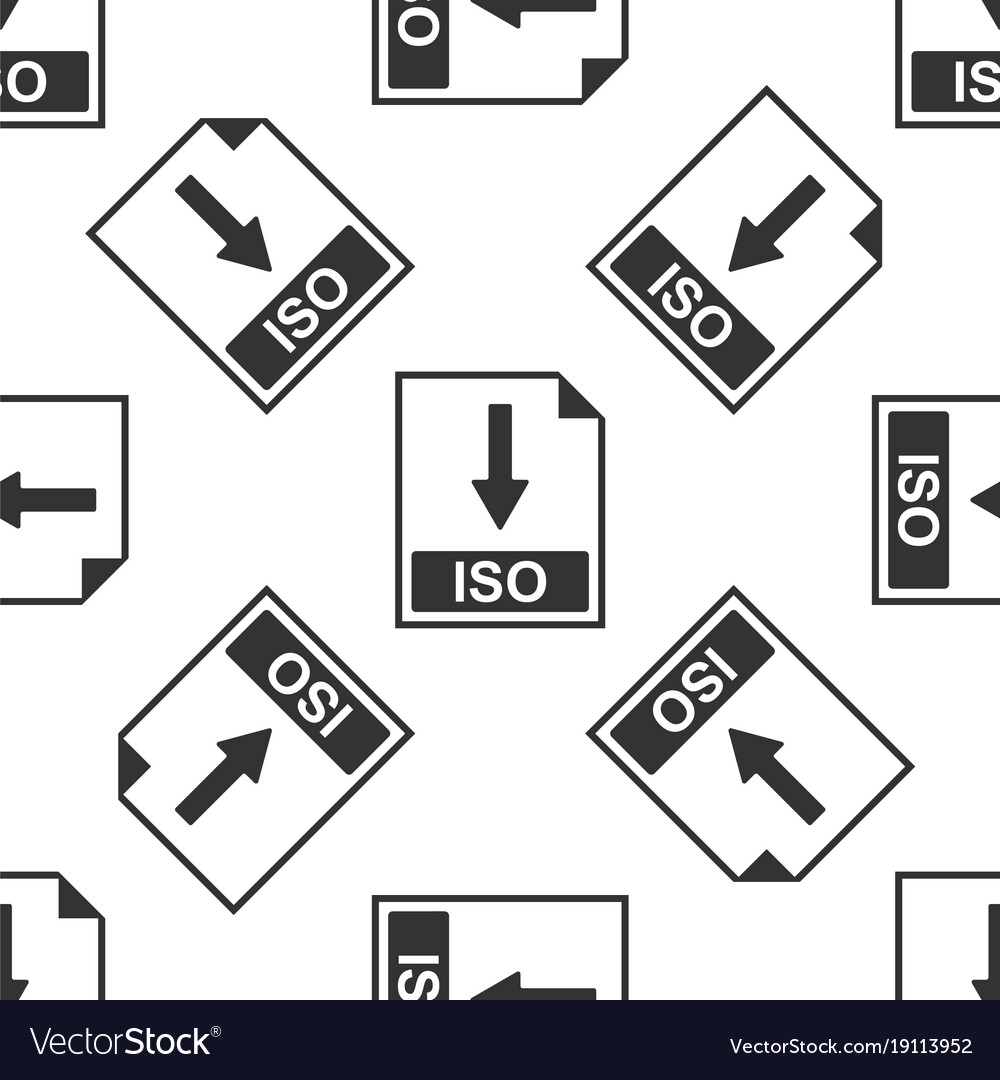 Iso file document icon download button Royalty Free Vector
