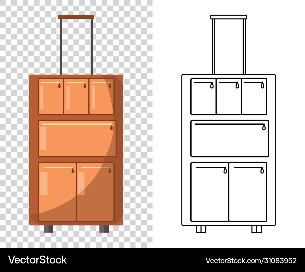 Large bag for trips wheeled handle travel bag Vector Image