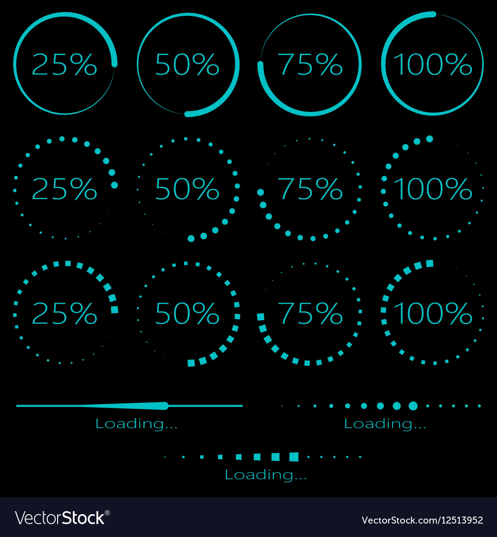Preloaders and progress bar Royalty Free Vector Image Preloaders and progress bar Royalty Free Vector Image