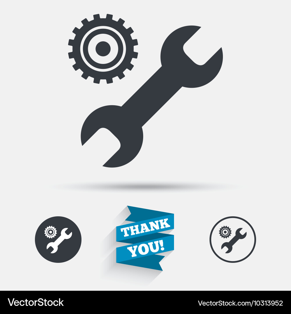 Repair tool sign icon service symbol Royalty Free Vector