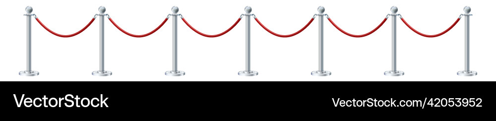 Retractable belt rack portable tape barrier red Vector Image