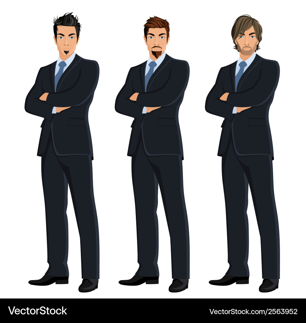 Set of business men Royalty Free Vector Image - VectorStock