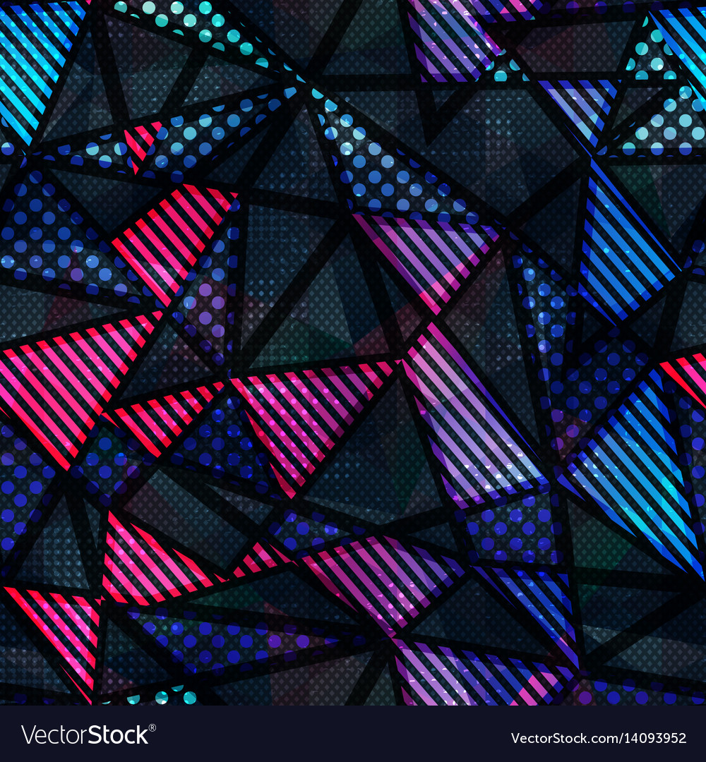 Spectrum color triangle seamless pattern Vector Image