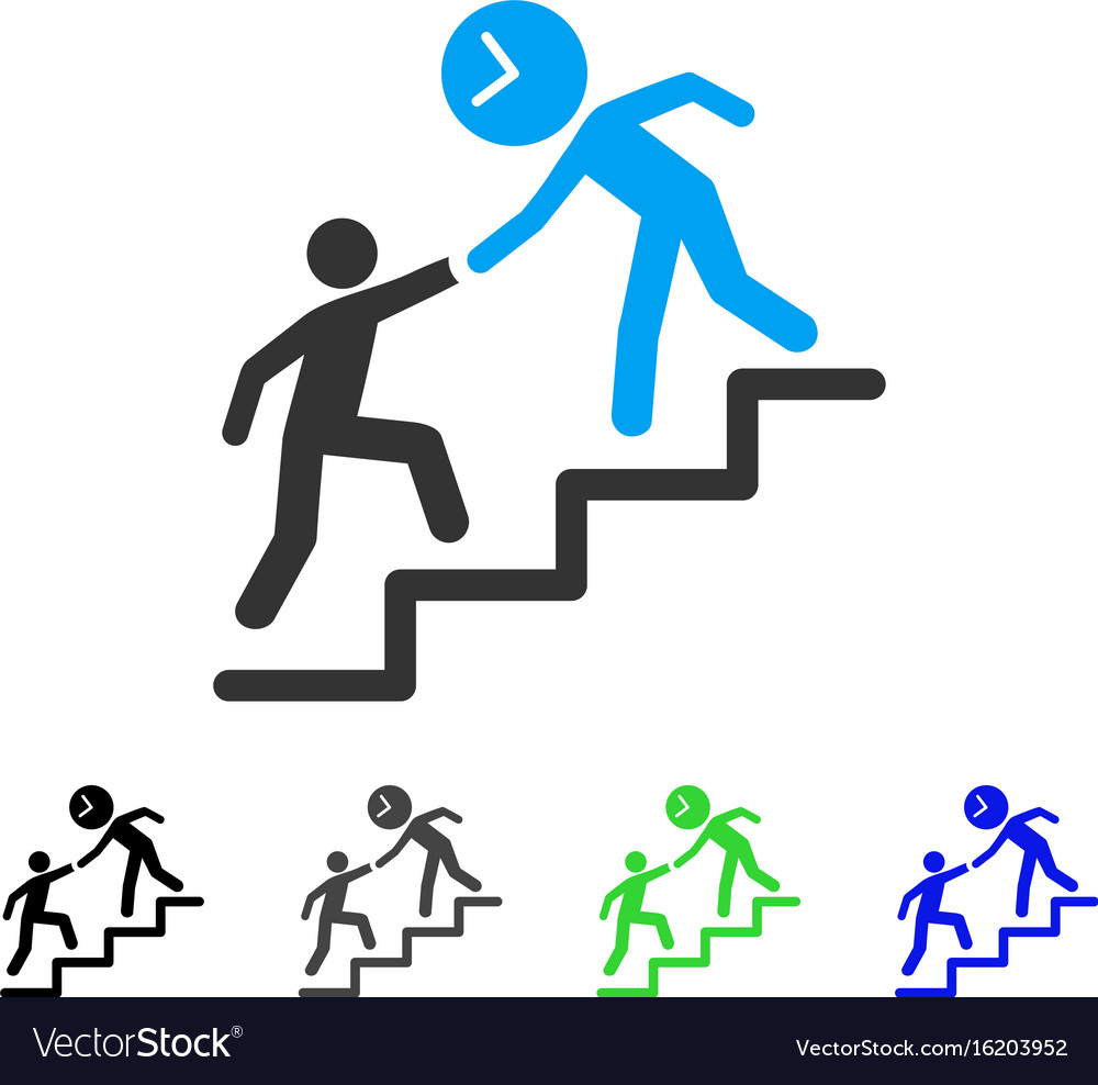 Time manager help flat icon Royalty Free Vector Image