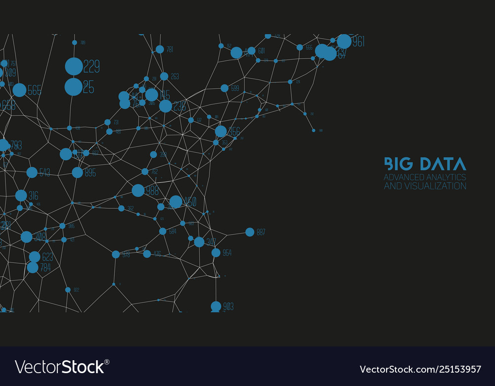 Abstract colorful graph big data Royalty Free Vector Image