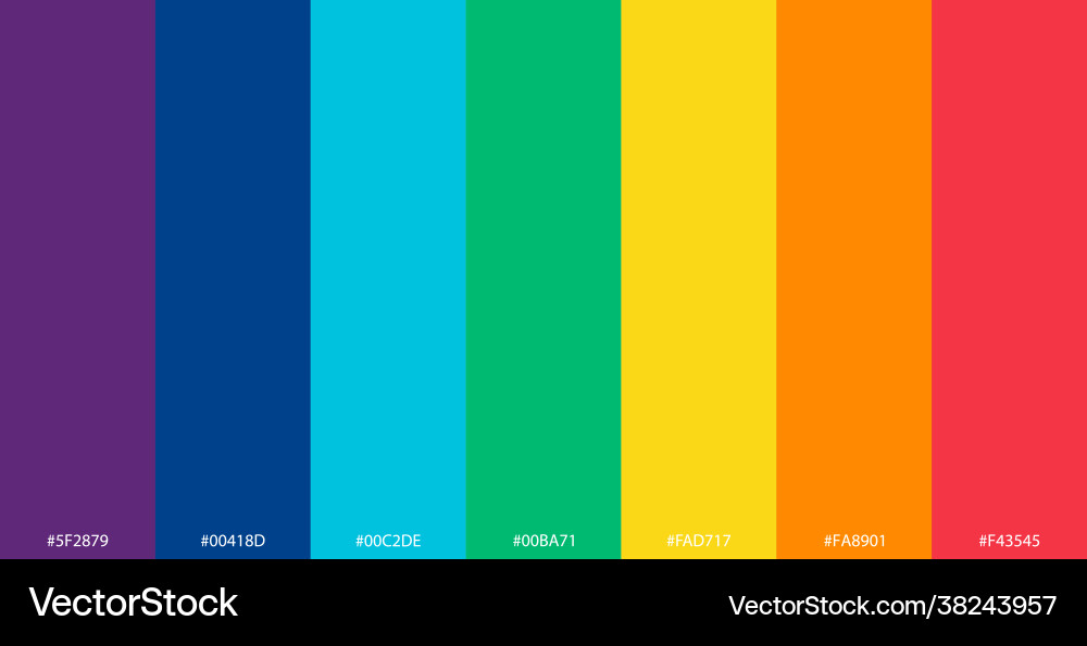 Abstract multicolored rainbow colors 7 shades Vector Image