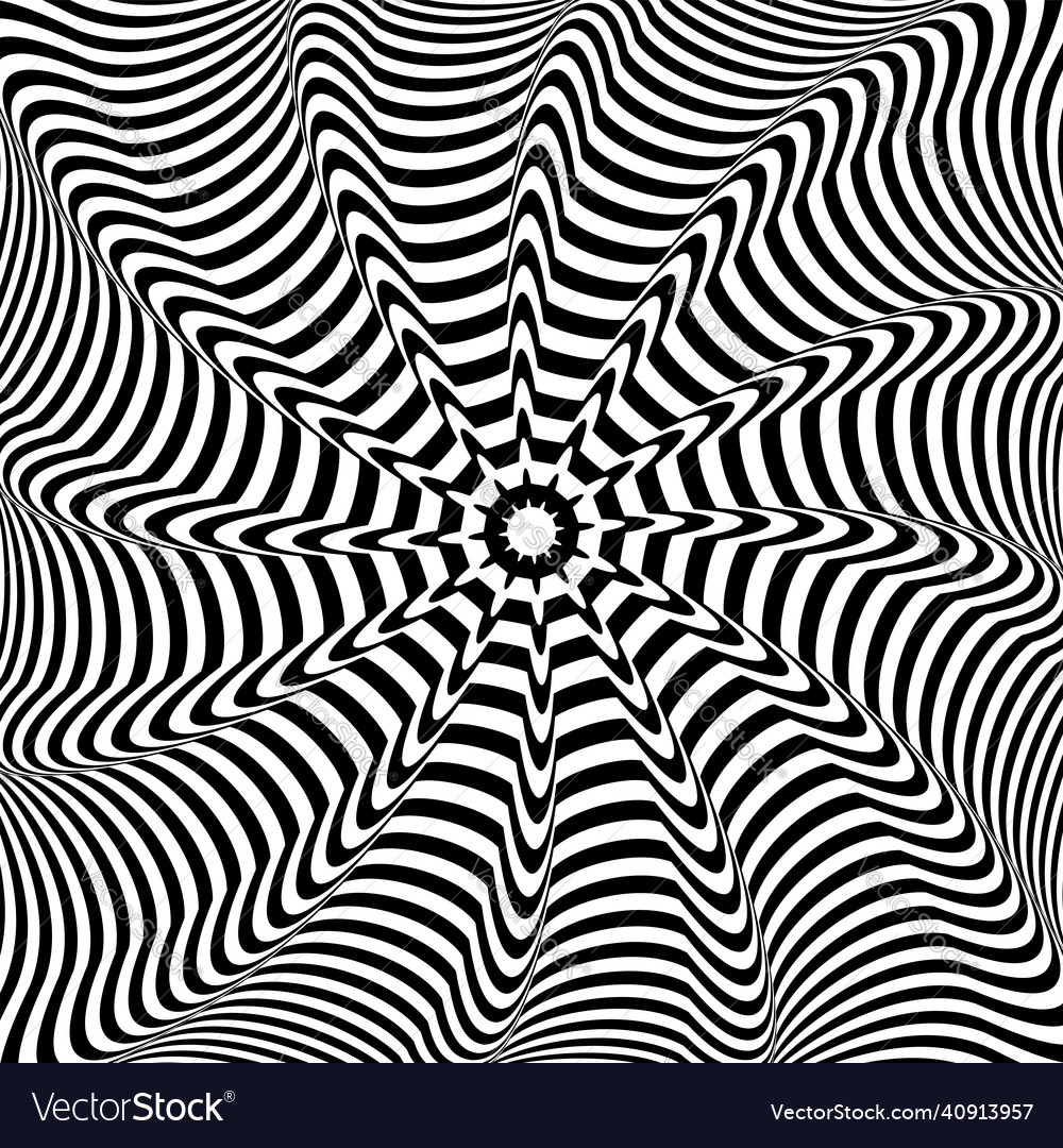 Abstract op art pattern Royalty Free Vector Image